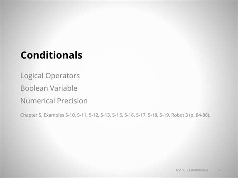 Pdf Numerical Precision Boolean Variable Logical Operators Cs105 W20 · Boolean Variables