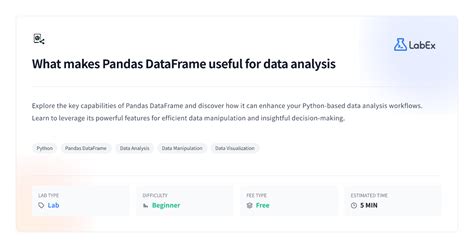 what makes pandas dataframe useful for data analysis labex