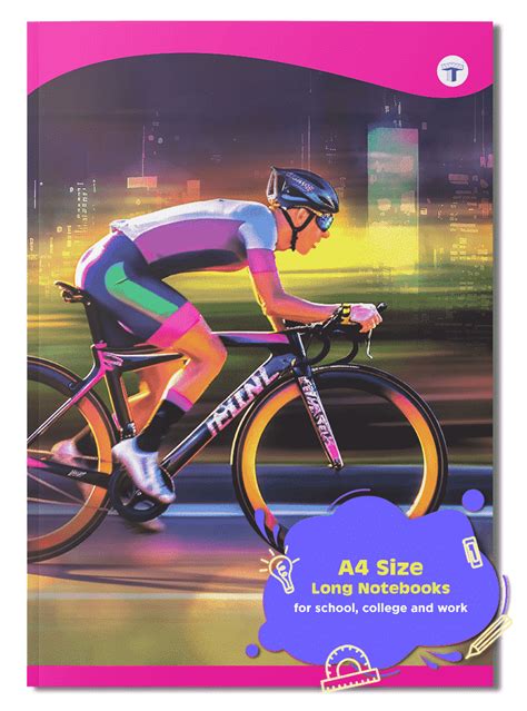 Single Line Long Notebook Sports Series 1 Best Long Size Ruled Notebooks