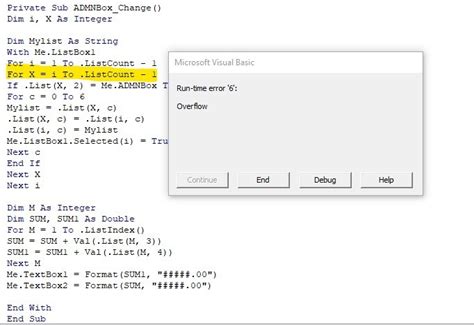 Run Time Error 6 Please Let Me Guide For My Vba Error Vba And Macros