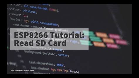 7 Nodemcu Esp8266 Tutorial Read Sd Card Youtube