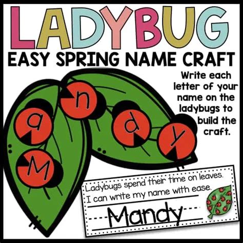 Ladybug Name Craft The Primary Parade