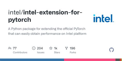 Github Intelintel Extension For Pytorch A Python Package For Extending The Official Pytorch