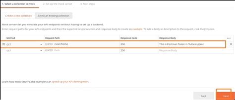 postman mock server
