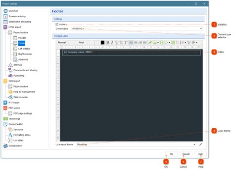 HTML Page Footer