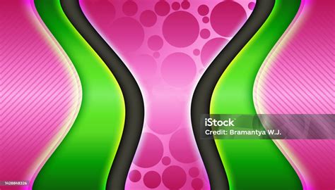 현대 컬러 라인 기하학적 모양 라임 그린과 밝은 그라디언트 핑크 그림자 배경 0명에 대한 스톡 벡터 아트 및 기타 이미지 0