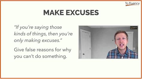 Making Excuses