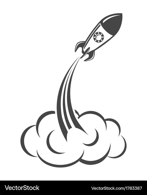 Rocket Ship Launch Royalty Free Vector Image Vectorstock