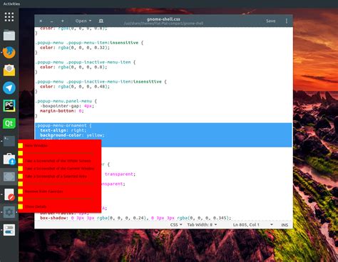 Dock How To Reduce Context Menu Size In Gnome Ask Ubuntu