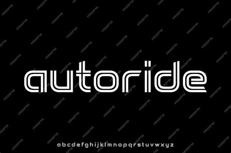 Premium Vector Modern Futuristic Linear Alphabet Display Font Vector Automotive Typeface