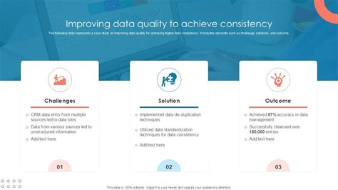 improving data quality to achieve consistency implementing data quality