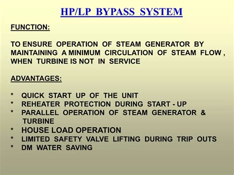 Hp Lp Bypass System Ppt