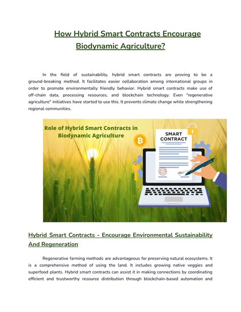 Ppt How Hybrid Smart Contracts Encourage Biodynamic Agriculture