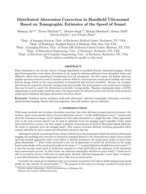 Distributed Aberration Correction In Handheld Ultrasound Based On Tomographic Estimates Of The