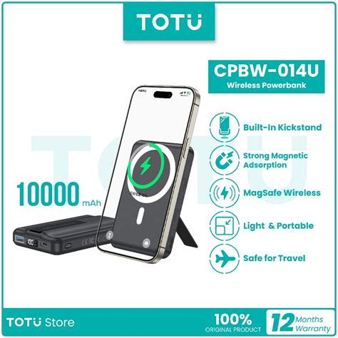 Jual Totu Cpbw 014 Ultra Powerbank 10000mah Wireless Magsafe Shopee Indonesia
