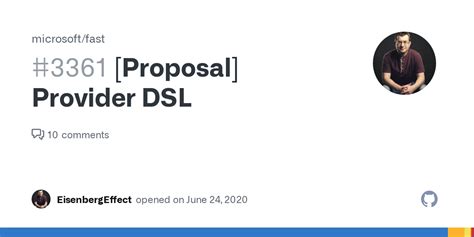 Proposal Provider Dsl · Issue 3361 · Microsoftfast · Github