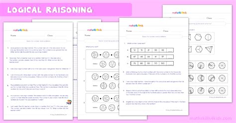 logical reasoning worksheet