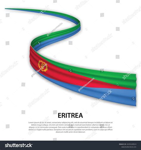 Waving Ribbon Banner Flag Eritrea Template Stock Vector Royalty Free