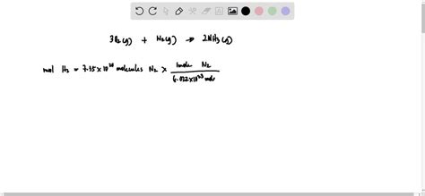 solved in the reaction of nitrogen gas with hydrogen gas to form