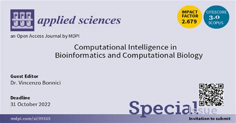 Applied Sciences Special Issue Computational Intelligence In