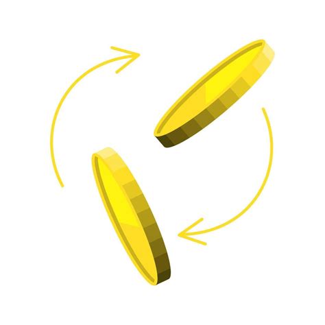 Two Coins Are Being Turned Into One Another 52980897 Vector Art At Vecteezy