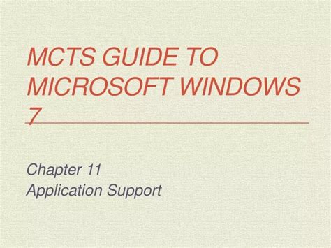 Ppt Mcts Guide To Microsoft Windows 7 Powerpoint Presentation Free