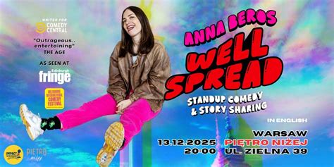 Anna Beros Well Spread Standup Comedy And Story Sharing In English Piętro Niżej Craft Beer