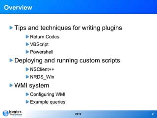 Nagios Conference Yancy Ribbens Windows Advanced Monitoring With Wmi And Scripting Ppt