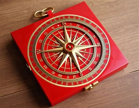 Feng Shui Red Compass Meditation Stock Illustration Illustration Of