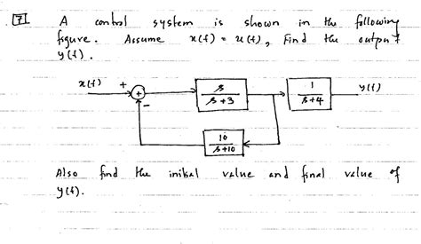 Solved 71 А Contal Shown Figure System Assume Ut In Find