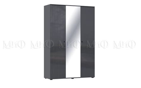Шкаф распашной Фабрика МИФ Оливия 3 х ств Графит 150x53x224 см