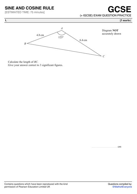 Solving Questions Sine And Cosine Rule Pdf