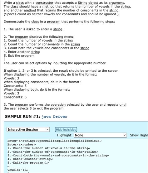 Solved Write A Class With A Constructor That Accepts A Chegg Com