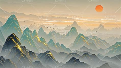 背景ai数字艺术 国风金箔岩彩绘画磨砂肌理玉色绘画背景 Ai背景免费下载png格式4096像素编号71189243 千图网