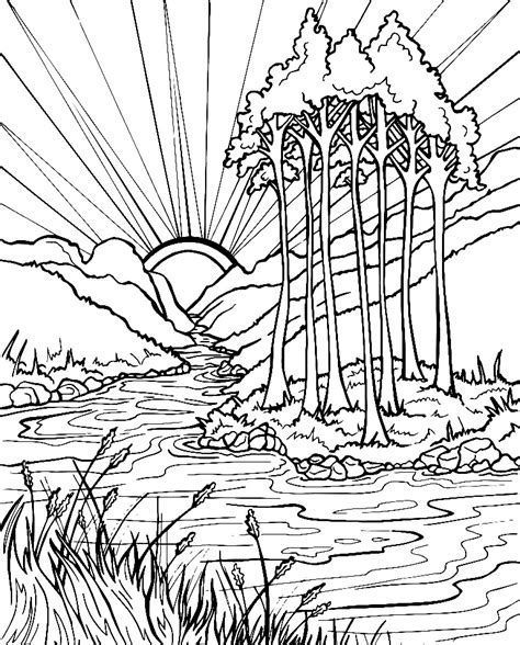 Coloring Pages Sunrise