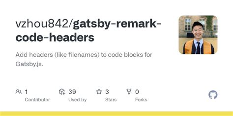 Gatsby Remark Code Headers Add Headers Like Filenames To Code Blocks