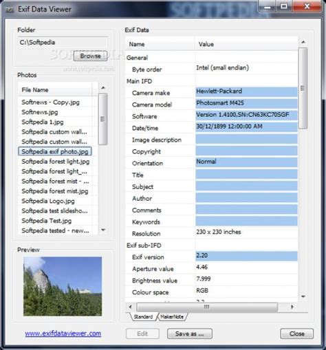 Exif Data Viewer Download Free Windows 1 0 Softpedia