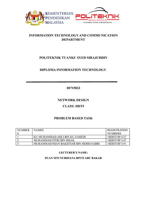 problem based task information technology and communication