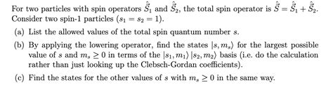 solved Ŝ ŝi 2 for two particles with spin operators Ši