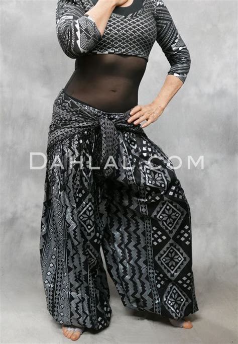 Faux Assuit Ii Harem Pants Black And Silver