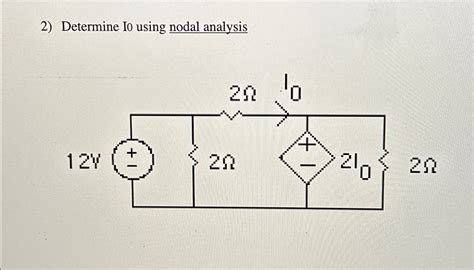 Solved Determine Io Using Nodal Analysis
