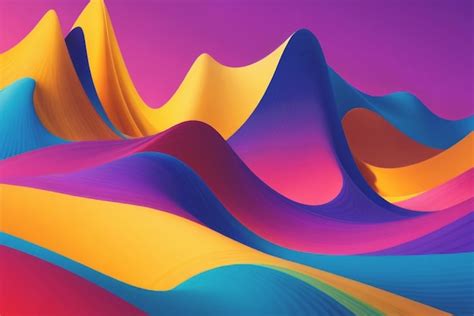 Premium Photo Abstract Multicolored Wave Pattern Gradient Background