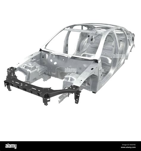 Car Frame Without Chassis On White 3D Illustration Stock Photo Alamy