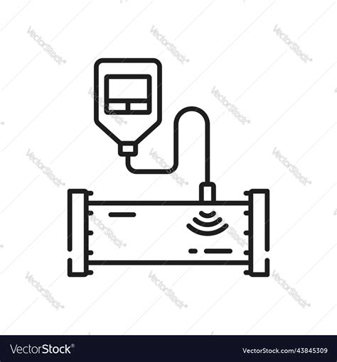 Manometer Device To Measure Pressure In Pipeline Vector Image