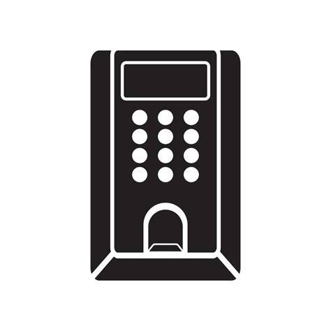 Attendance Machine Icon Logo Illustration Design Template 24354805