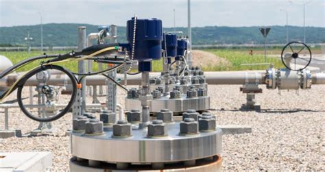 Temperature Measurement Sensors Installed Vertically On Gas Pipeline