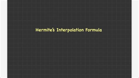 Hermite Interpolation Numerical Analysis Hermite Polynomial Nep 2020 Bsc Vi Sem Maths