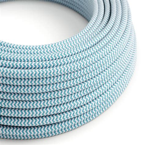 Uv Resistant Electric Cable With Turquoise Fabric Lining