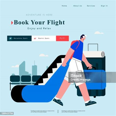 여행 가방 플랫 벡터 일러스트와 공항 터미널에서 젊은 남자 여행 및 휴가 출장 개념 출발 터미널에서 남성 여행자 가방에 대한 스톡 벡터 아트 및 기타 이미지 Istock