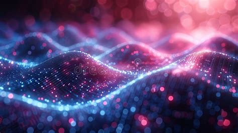 Abstract Futuristic Digital Network Concept With Glowing Lines And Dots Depicting Digital
